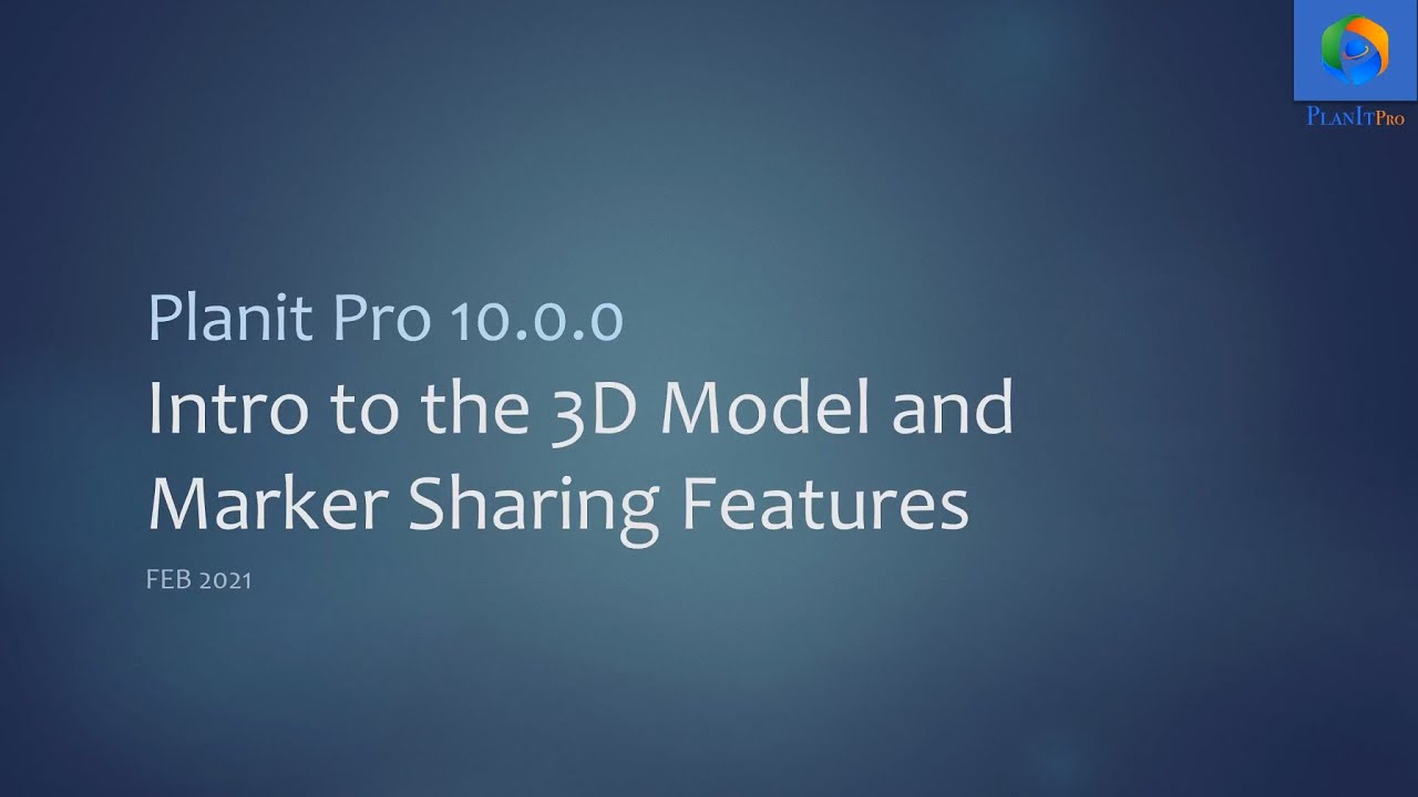 Intro to the 3D Model and Marker Sharing Feature of Planit Pro on ...