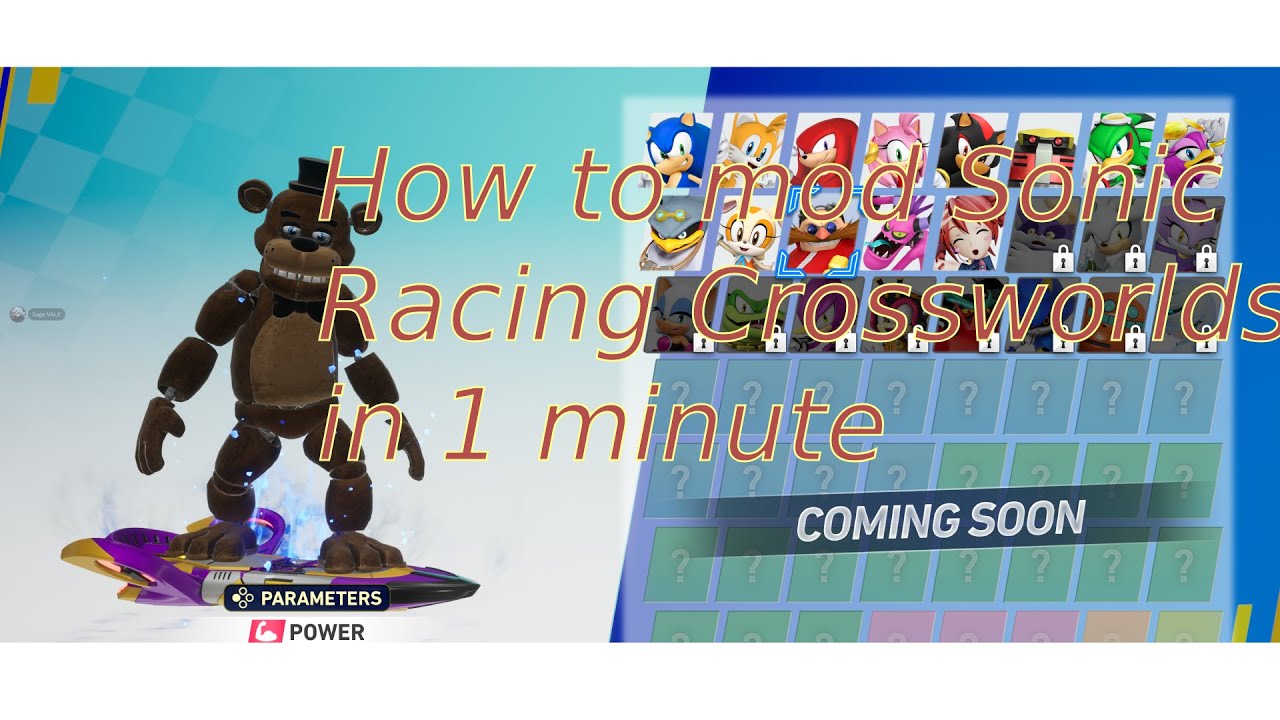 How to mod Sonic Racing Crossworlds in less than 1 minute - YouTube