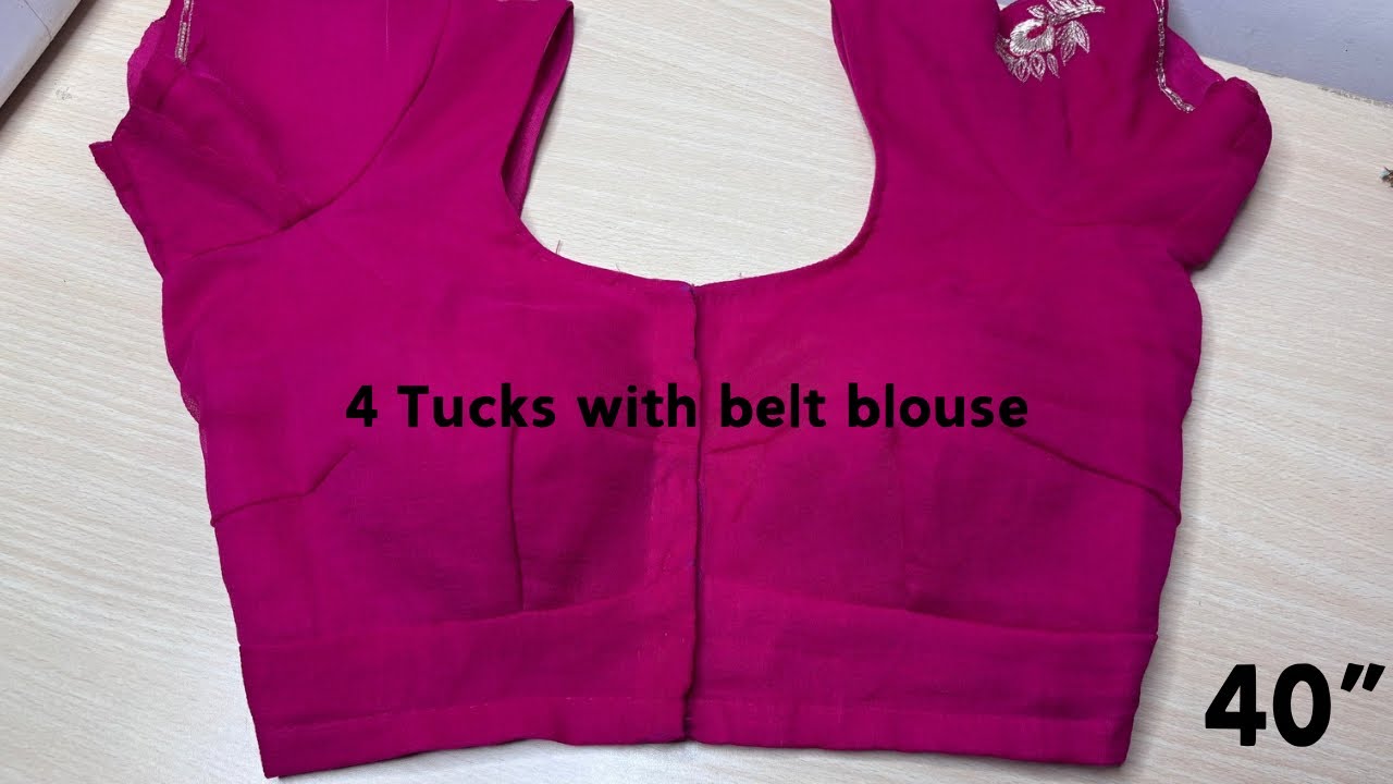 4 Tucks blouse cutting and stitching | Sada blouse ki cutting | Four ...
