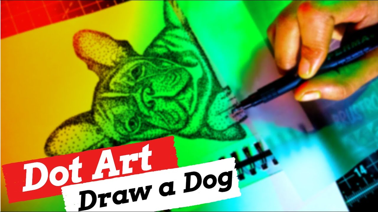 How to draw a Dog by dots│DOT ART / fam 6 - YouTube