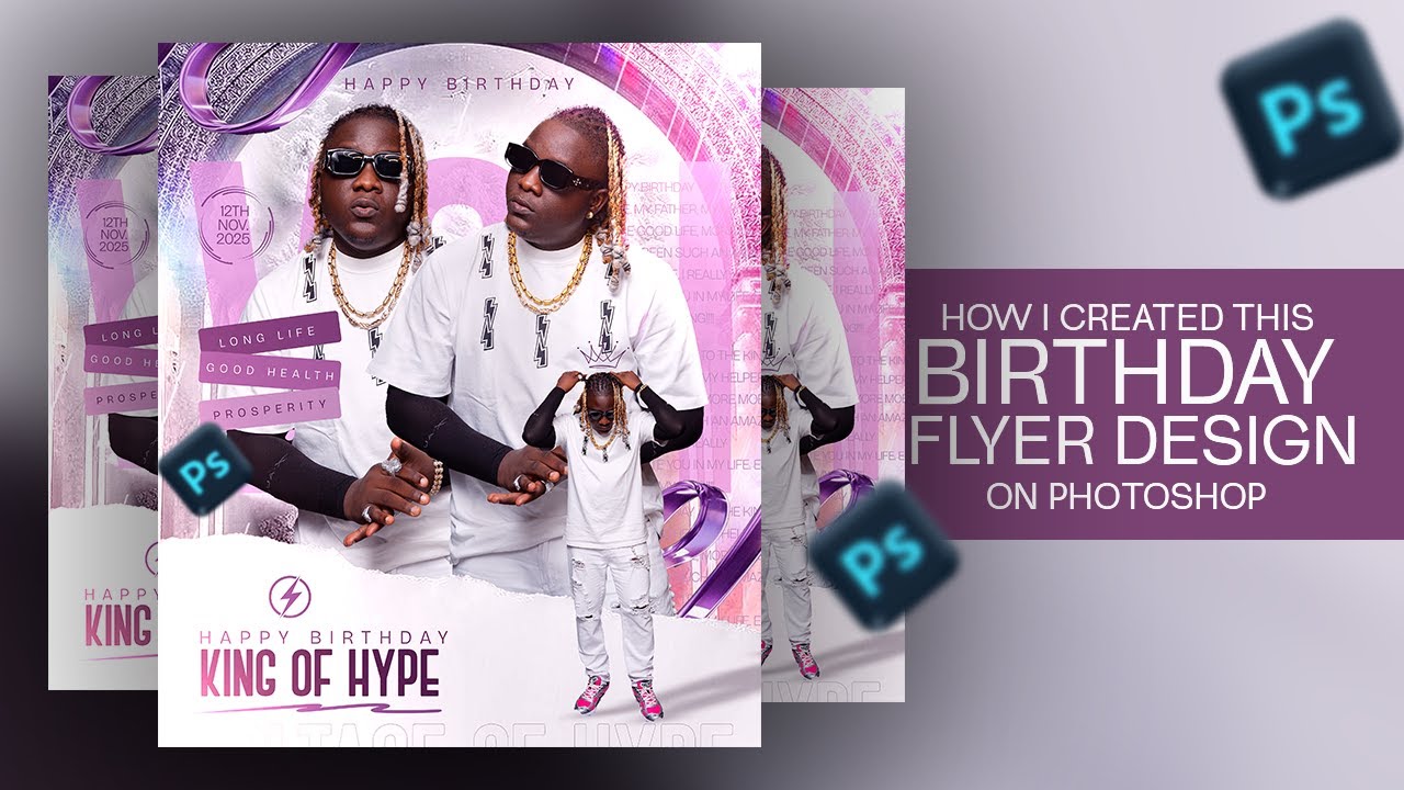 Birthday Flyer Design in Photoshop — Clean & Professional Tutorial ...