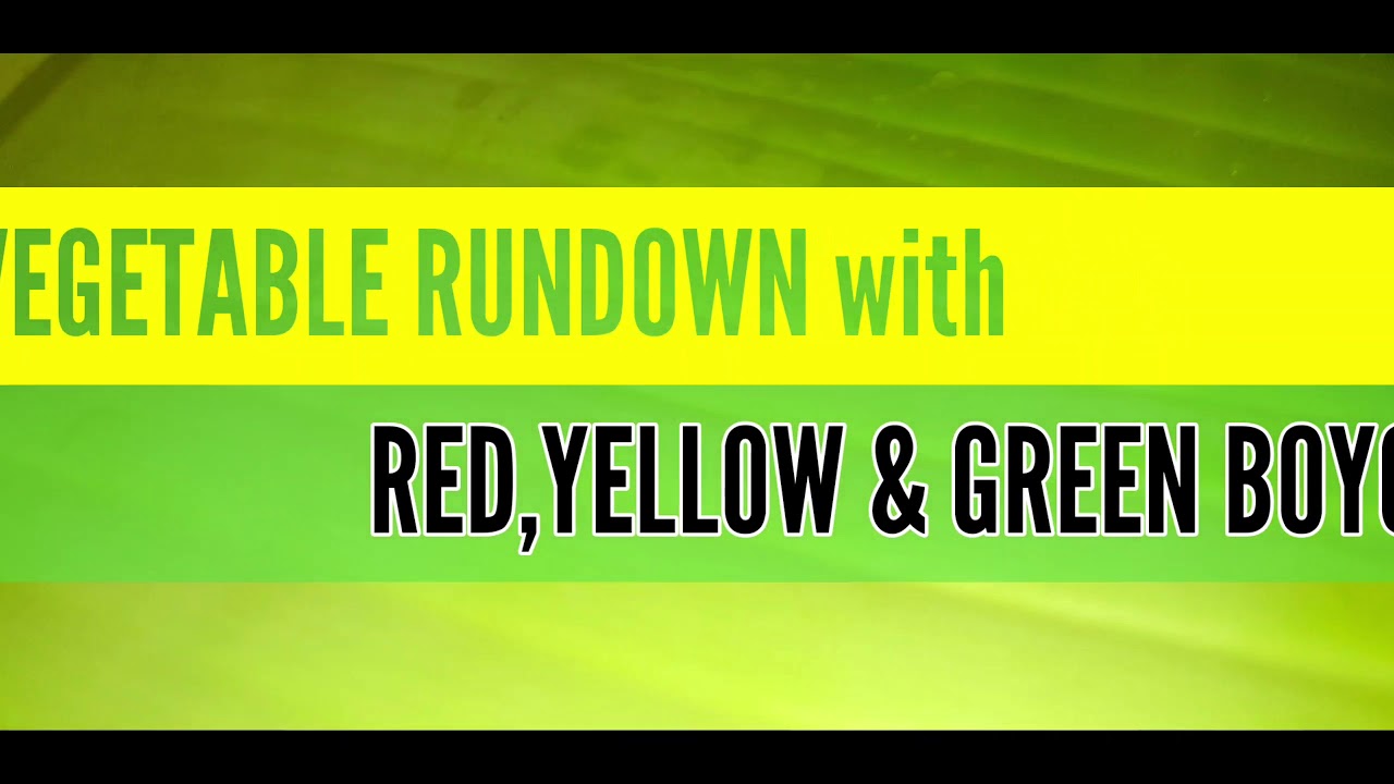VEGETABLE RUNDOWN with RED, YELLOW AND GREEN BOYO. - YouTube