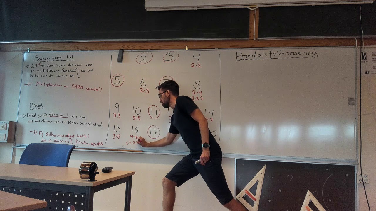 Matematik 1: SAMMANSATTA TAL, PRIMTAL OCH PRIMTALSFAKTORISERING - YouTube