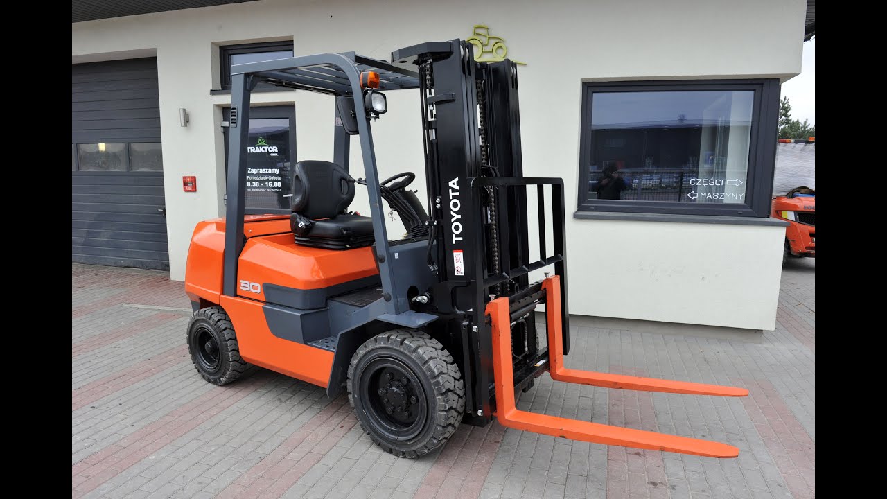 Toyota FDZN30 diesel 3000kg podnoszenie 4,1m - YouTube