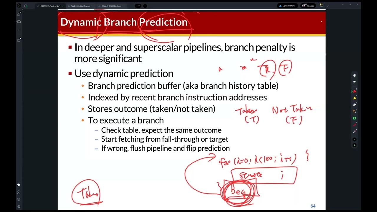 COSE222 - Branch Prediction and Exceptions - YouTube