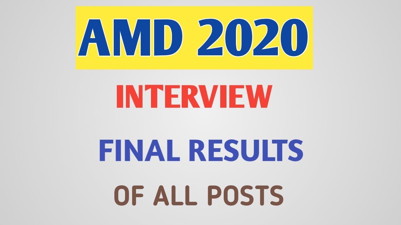 AMD Interview | AMD Results | AMD Document Verification | AMD Skill ...