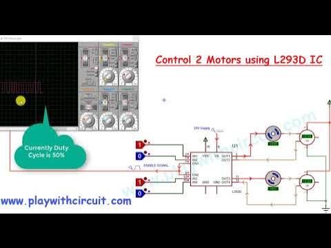 Controlling Two DC Motors with L293D IC - YouTube