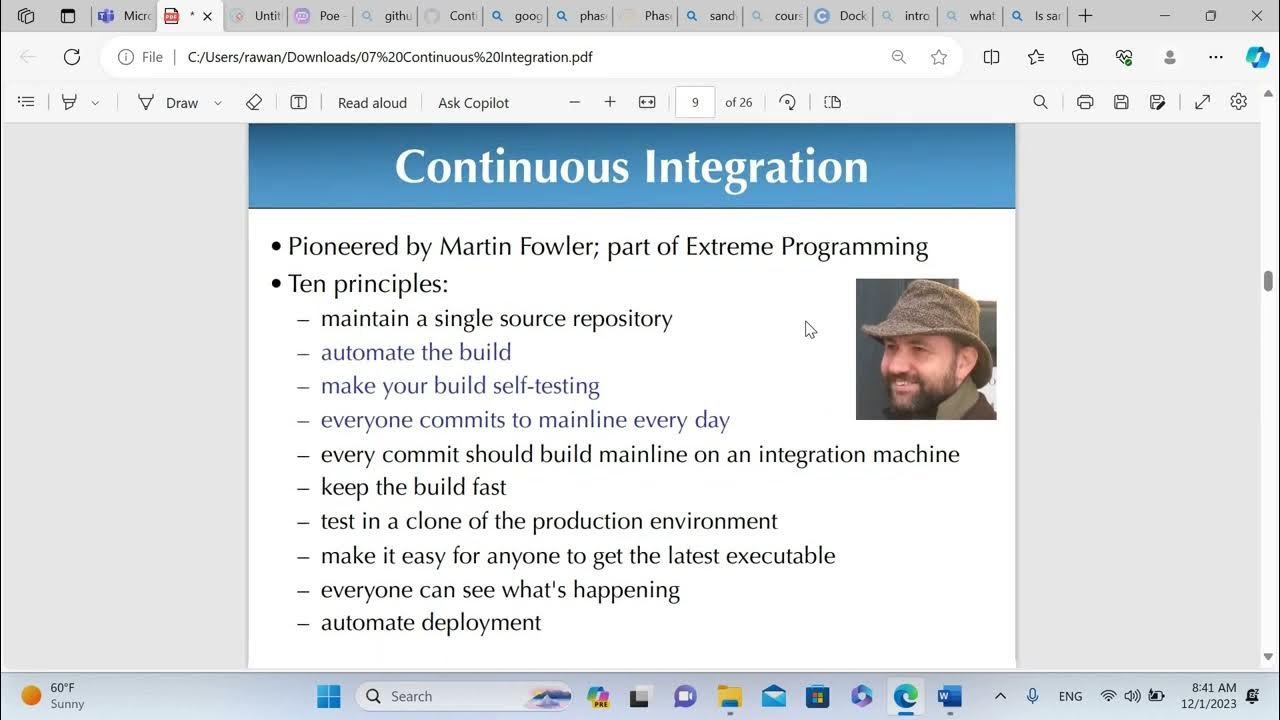 Programming Language 3 Continuous Integration Part 1 Lec 7 - YouTube