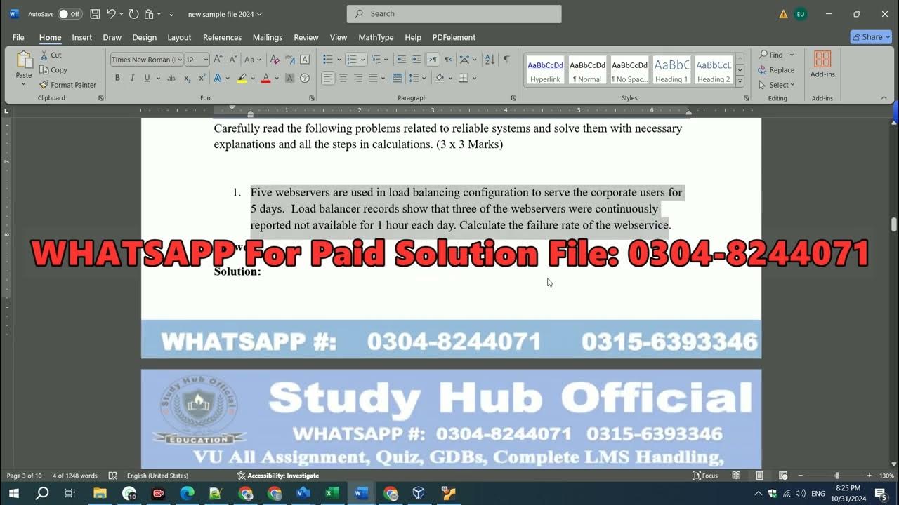 IT601 Assignment 1 Solution FALL 2024, IT601 Assignment 1 solution 2024, IT601 Assignment 1 ...