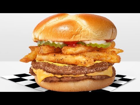 Checkers and rally’s double fry lovers burger 🍔 🍟 - YouTube