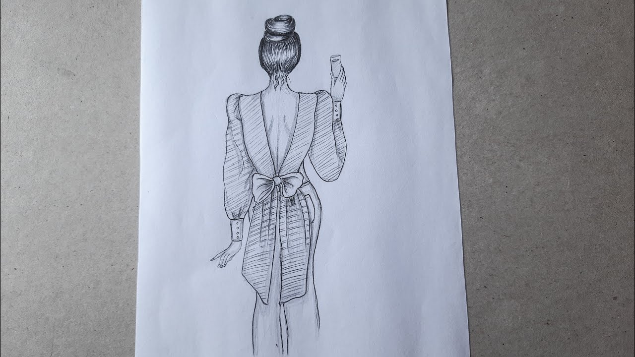 How to Draw a Partying Girl with a Drink ~ Easy, Step by Step ~Girl ...