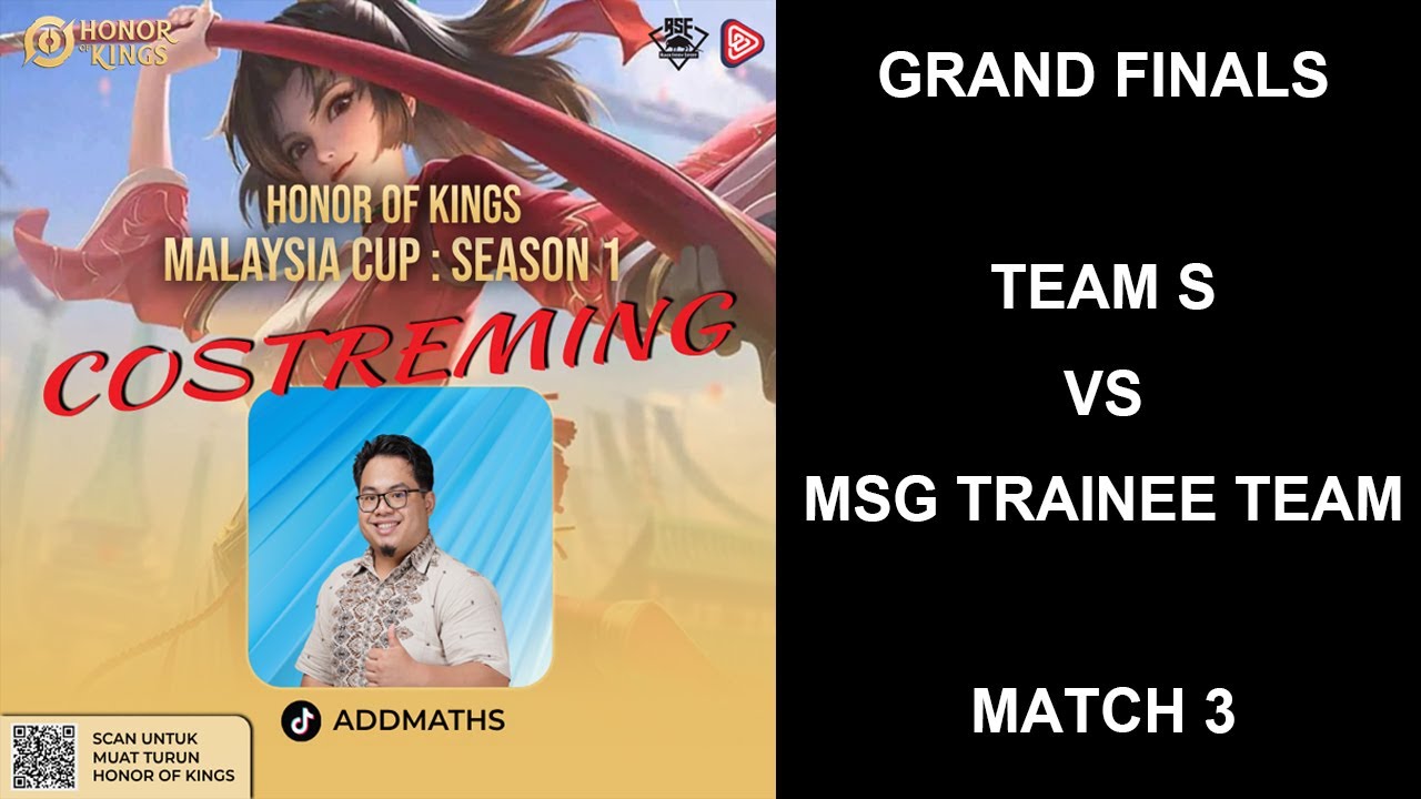 HOK MY CUP S1 - TEAM S vs MSG TRAINEE TEAM (Finals) Match 3 - YouTube