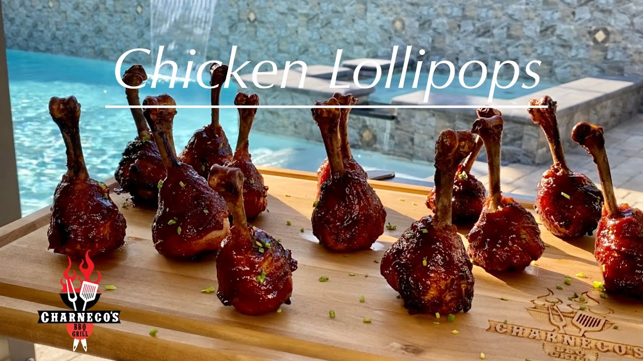Muslos de pollo ahumado a la parrilla - Smoked chicken lollipops in ...