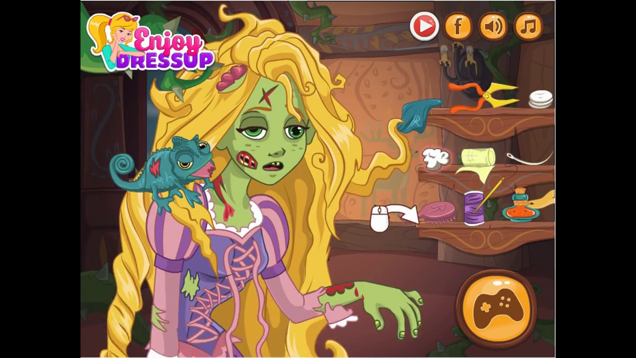 Disney Rapunzel Princess Games - Rapunzel Zombie Curse - Disney ...