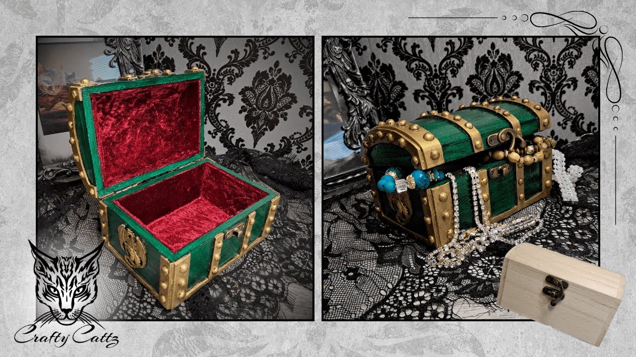 Easy Treasure Chest Trinket Box Dragon - YouTube