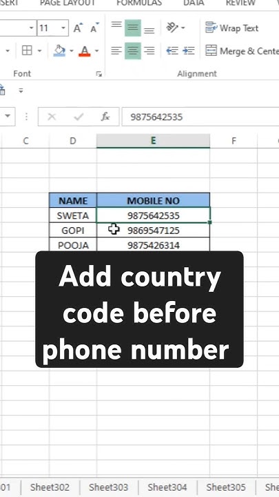 Excel: Add Country Codes in 60 Seconds | excel for freshers |#shorts #excel #viralshorts - YouTube