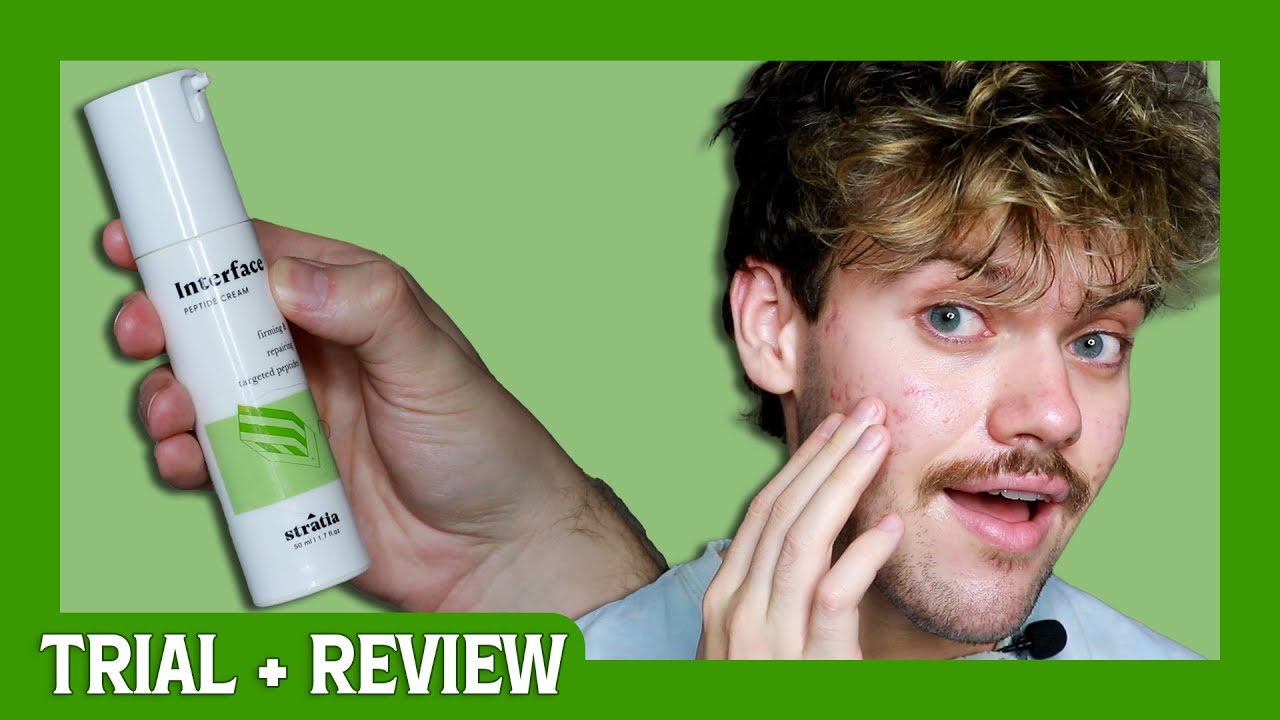 stratia interface peptide cream | trial + review - YouTube