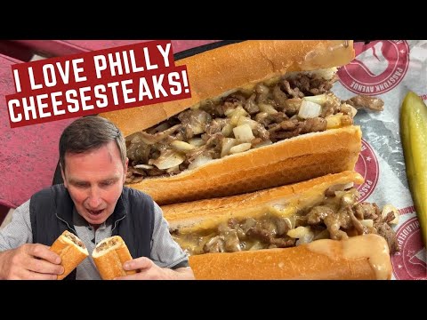 Trying my FIRST EVER PHILLY CHEESESTEAK! WOW!