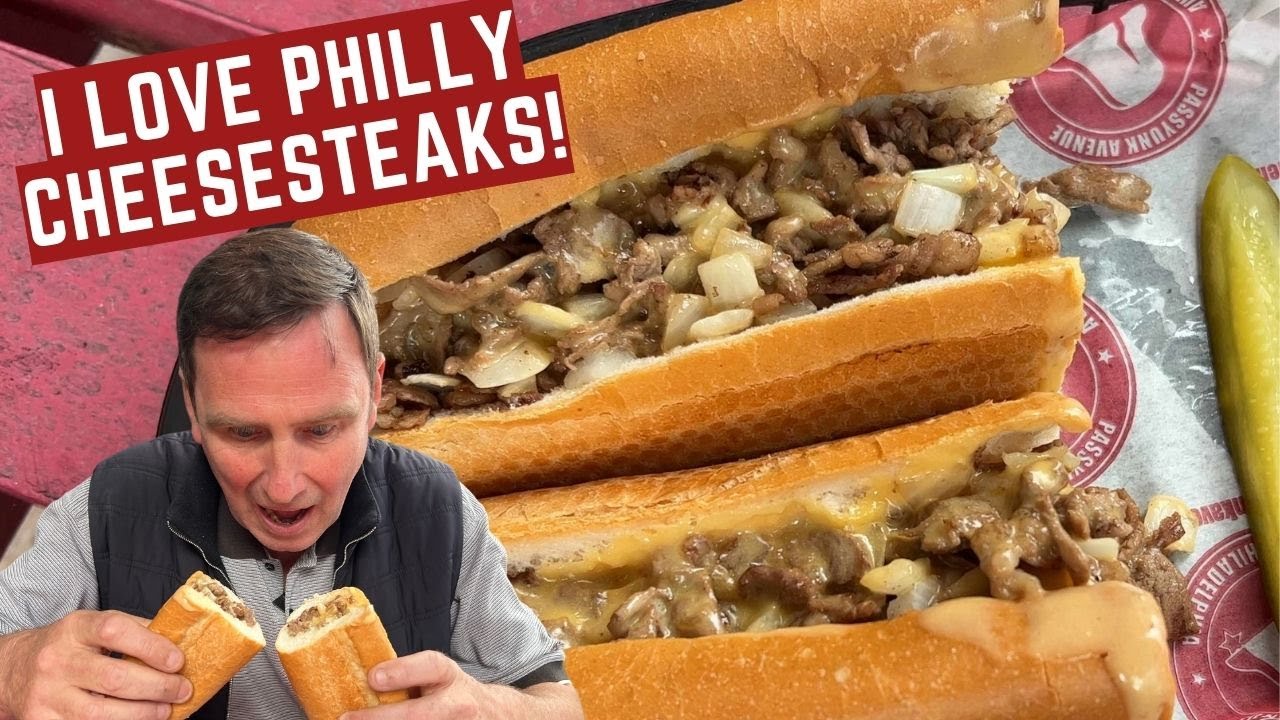 Trying my FIRST EVER PHILLY CHEESESTEAK! WOW! - YouTube