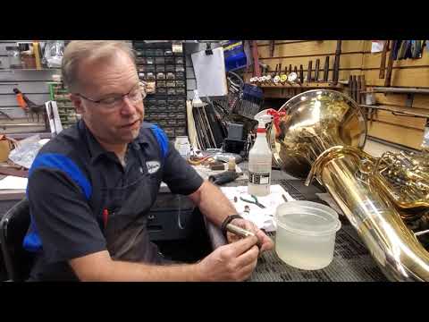 Tuning Slide Pinhole Repair- Rotary 5-Valve F Tuba - YouTube
