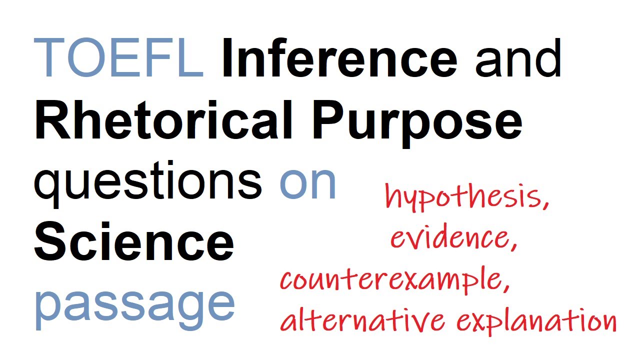 TOEFL Reading: Inference and Rhetorical purpose questions - YouTube