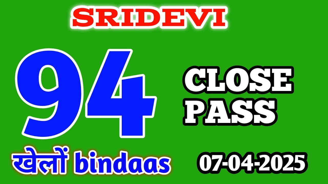 SRIDEVI DAY MATKA TODAY OPEN - YouTube