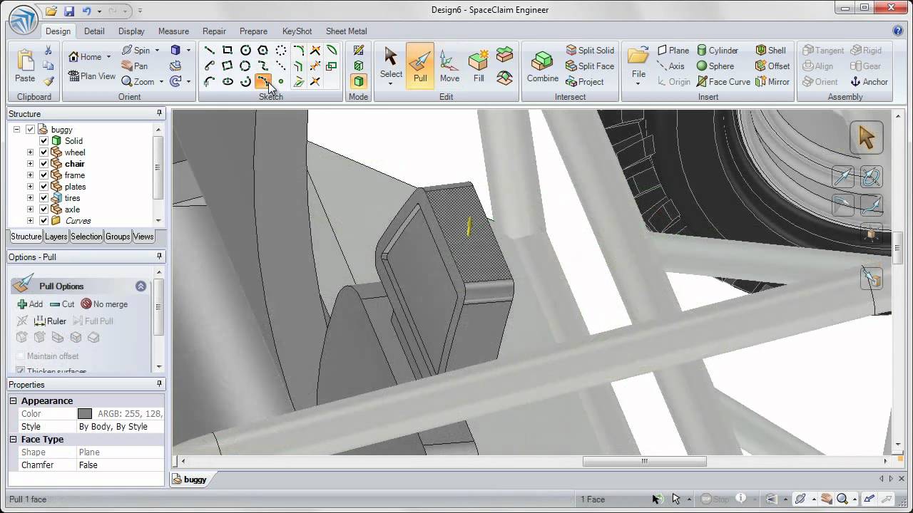 SpaceClaim 2010 3D Sketching - YouTube