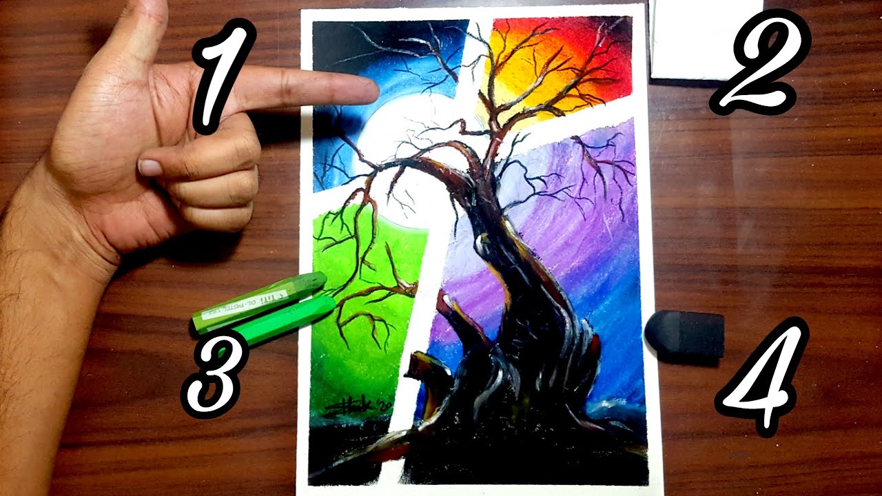 HOW TO BLEND OIL PASTELS IN 4 DIFFERENT TECHNIQUES - YouTube