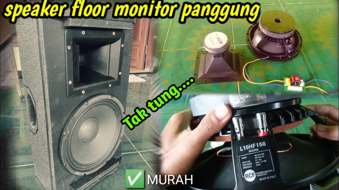 Review speaker monitor 10 inc rakitan murah.. suara rasa build up - YouTube