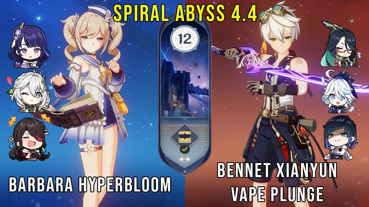 C6 Barbara Hyperbloom x C6 Bennet Xianyun Vape Plunge - Genshin Impact ...