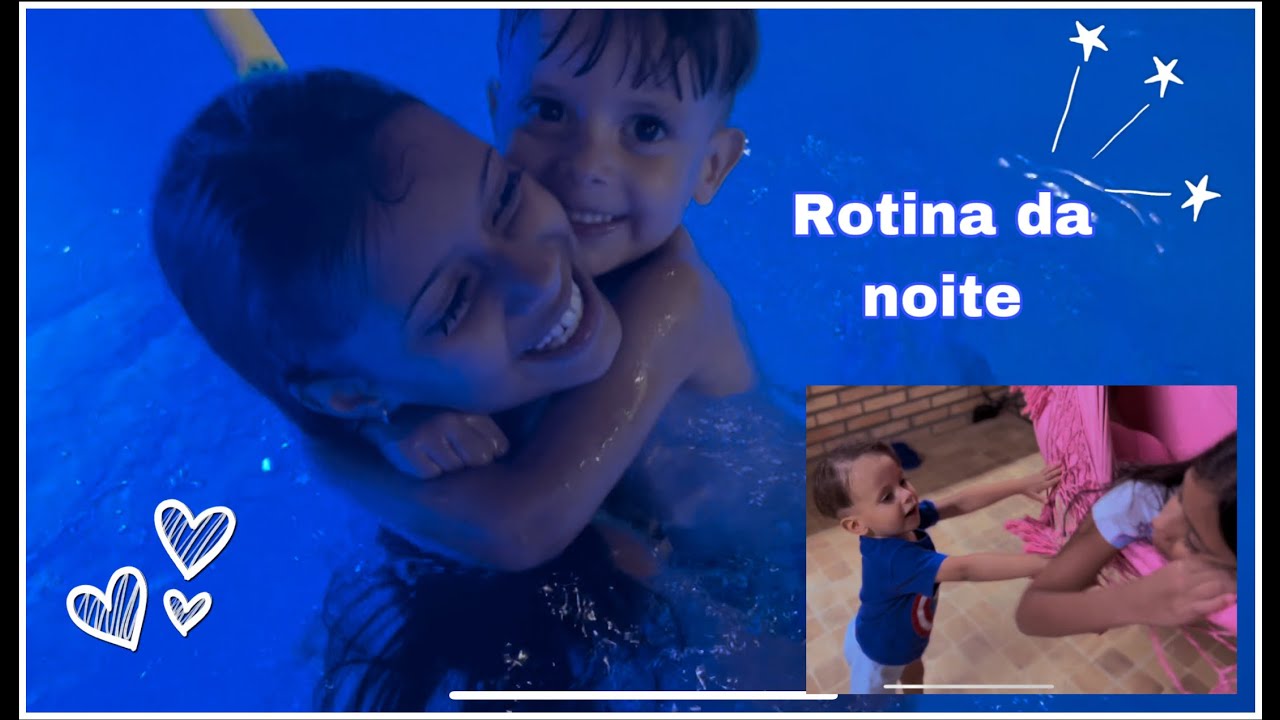 ENTREI NA PISCINA A NOITE? Um pouco da minha rotina da noite🌃💙 - YouTube