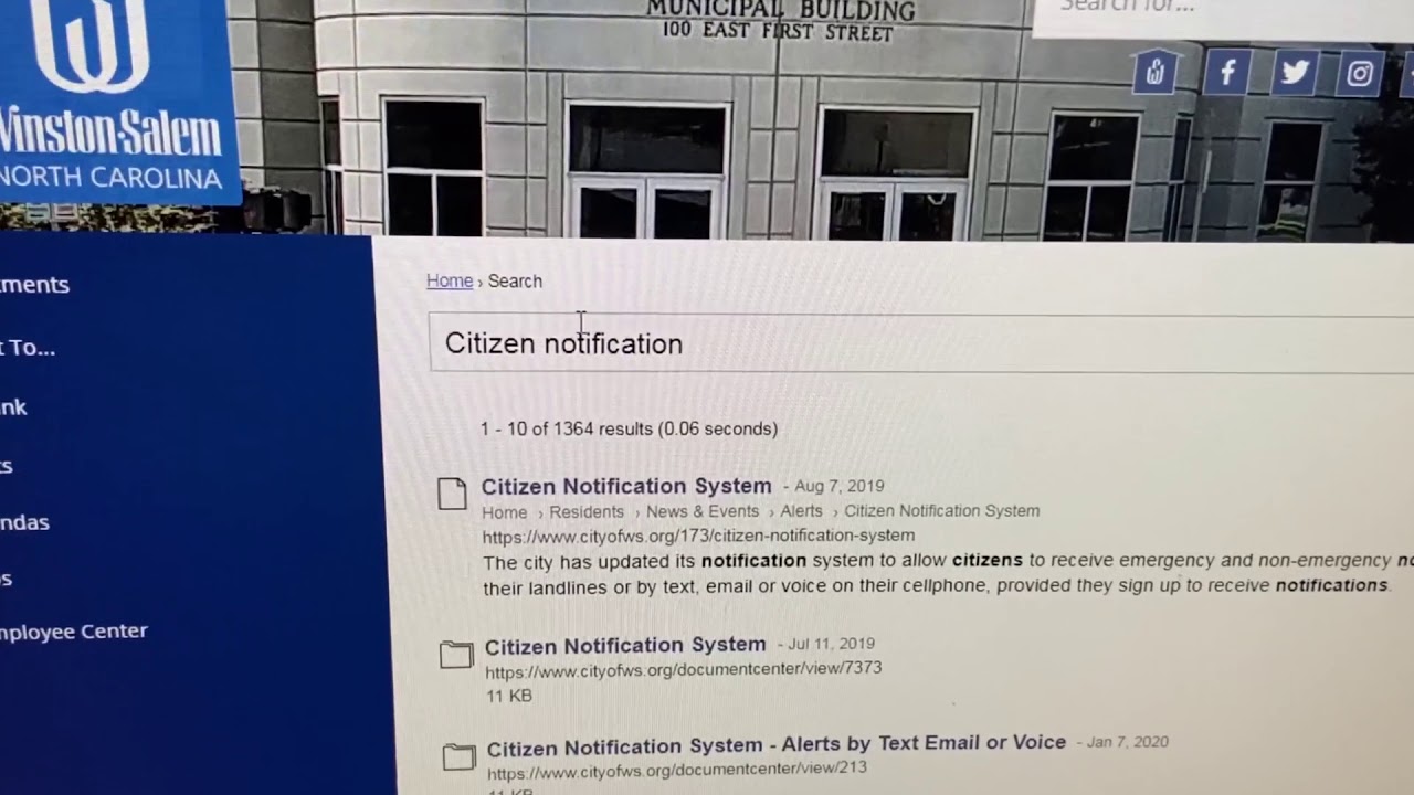 Citizen notification system - YouTube
