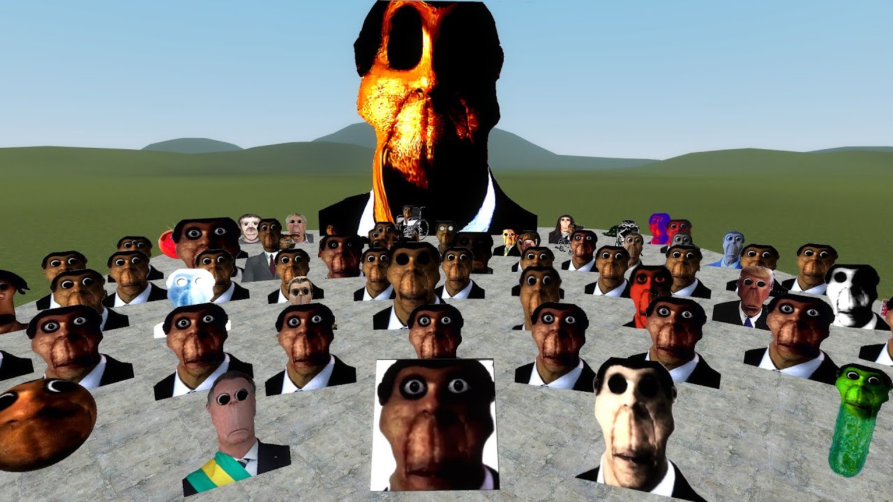 Obunga Family And BIG BOSS OBUNGA - Nextbots Horde Garrys mod - YouTube