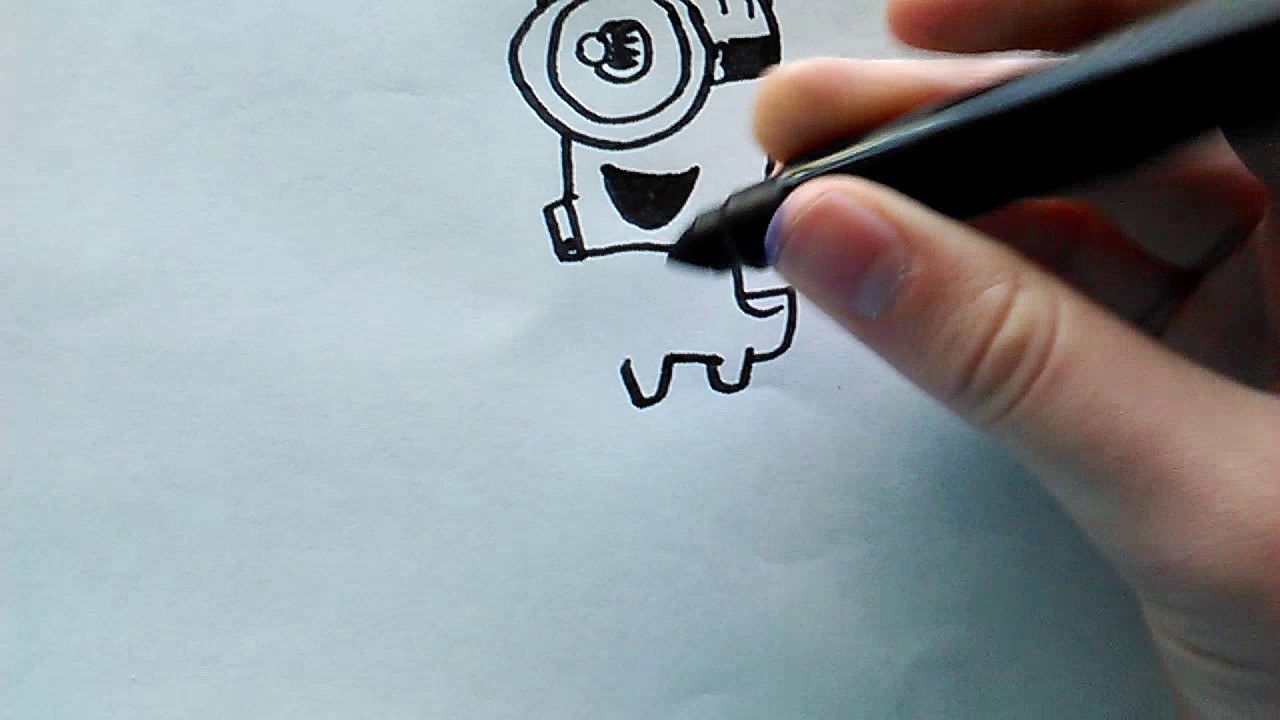Drawing Minion Mel - YouTube