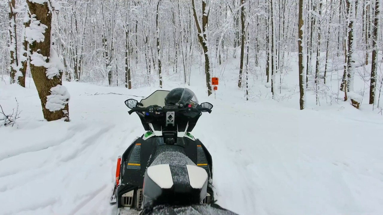 Michigan Snowmobile Trail Report Jan 9, 2017 - YouTube