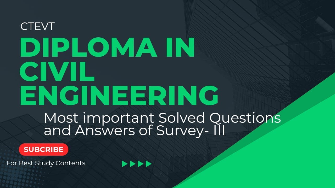 Most Important Question and Answer of Survey - III of Diploma In Civil ...
