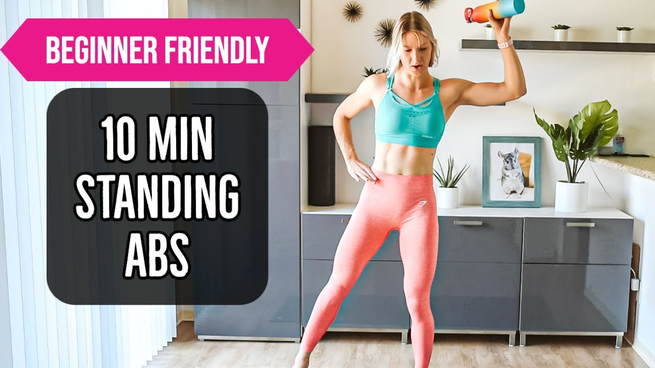 10 Min Beginner Friendly Standing Abs No Jumping At Home Workout