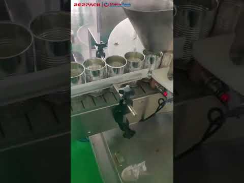 Peach Can Filling Machine+Multi weigher+L type conveyor#packingsolution #cannedfood #packingmachine