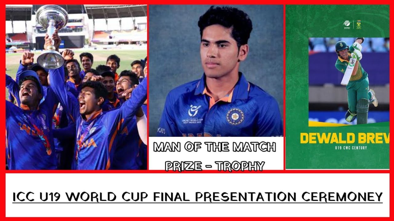 Icc U19 World Cup Final Presentation Ceremony || Ind U19 Vs Eng u19 ...