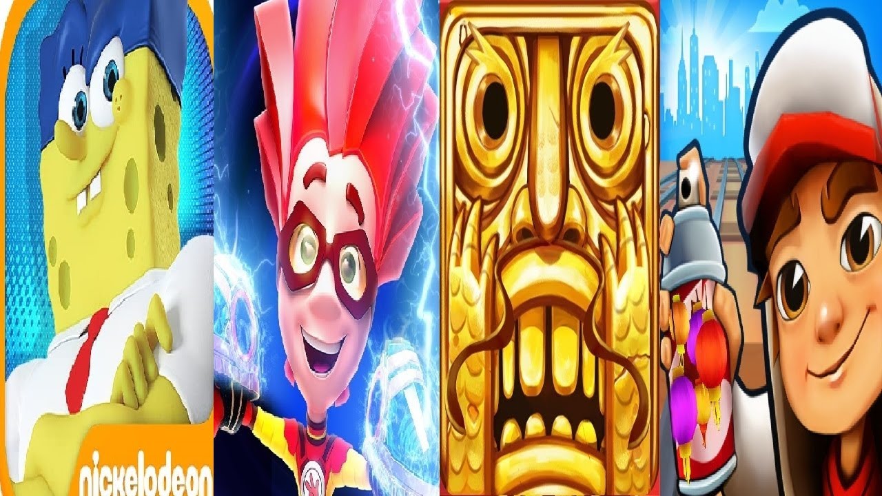 Temple Run 2 VS Subway Surfers VS SpongeBob: Sponge on the Run VS The ...