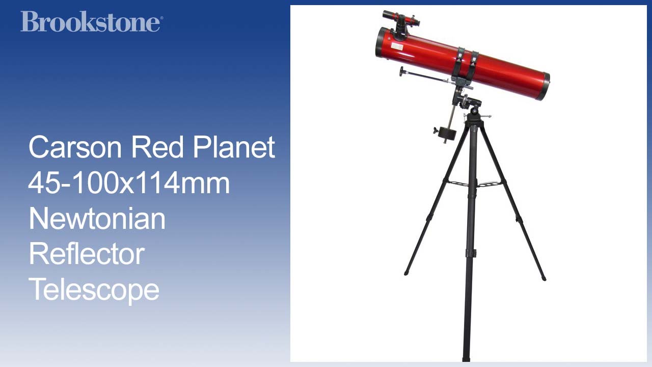 Carson Red Planet 45-100x114mm Newtonian Reflector Telescope - YouTube