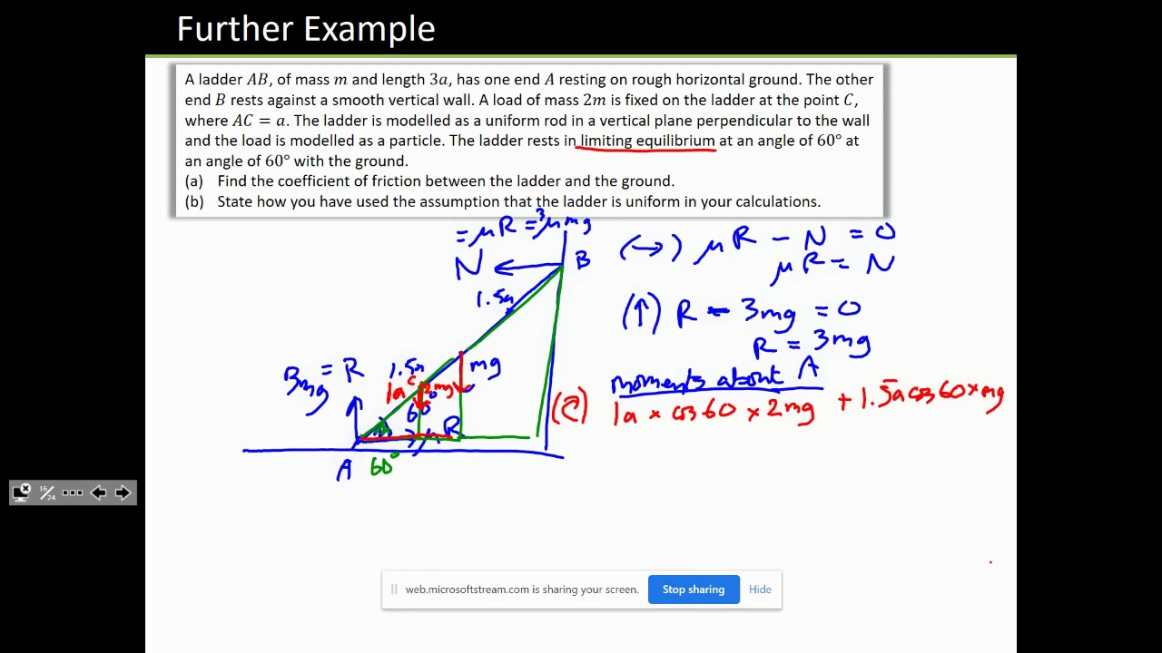 A-Level: Static Rigid Bodies Difficult Example - YouTube