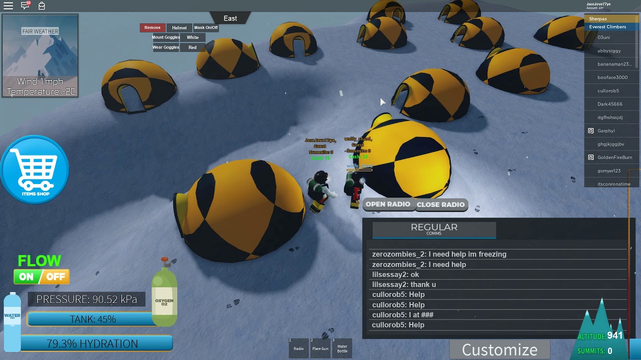Roblox Mount Everest Role play first play - YouTube