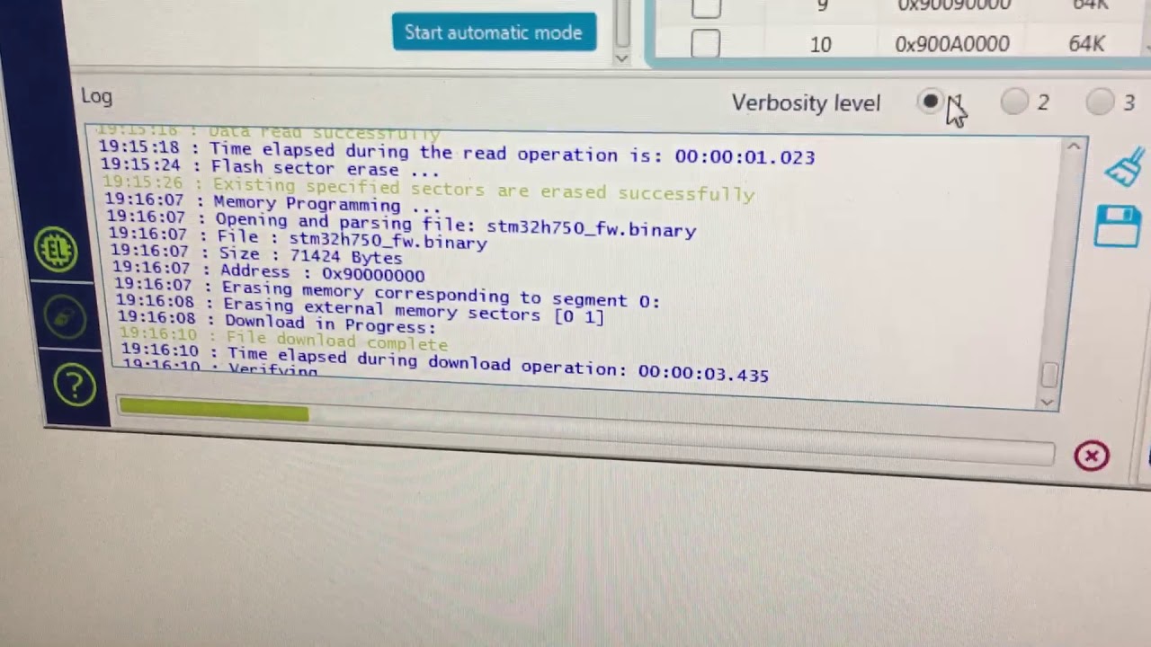stm32h750 external loader 시험 - YouTube