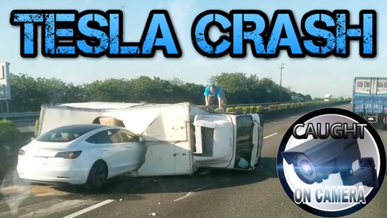 TESLA MODEL 3 CRASH CAUGHT ON CAMERA | Was AutoPilot to Blame? - YouTube