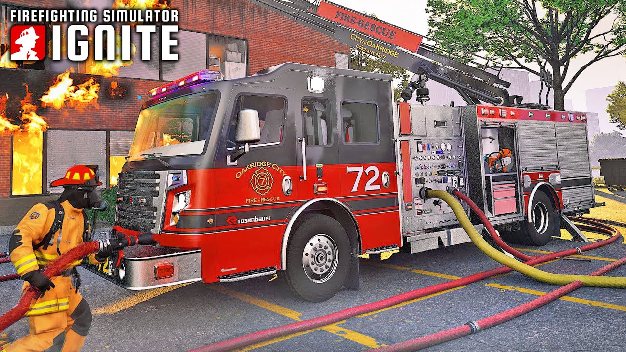 Ladder Truck Operations in Firefighting Simulator: Ignite - YouTube