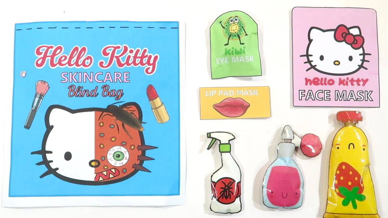 Hello Kitty Baddies Skincare Blind Bag(⚞🎀・ ・⚟) 산리오 키티 스킨케어 블라인드백 - YouTube