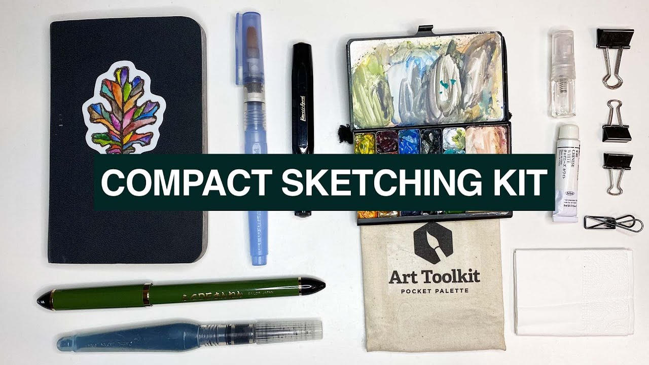 My Most Portable Urban Sketching Supplies | Watercolour + gouache + pen ...