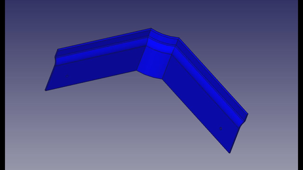 Freecad Sweep Plastic repair Caravan 2d offset tool - YouTube