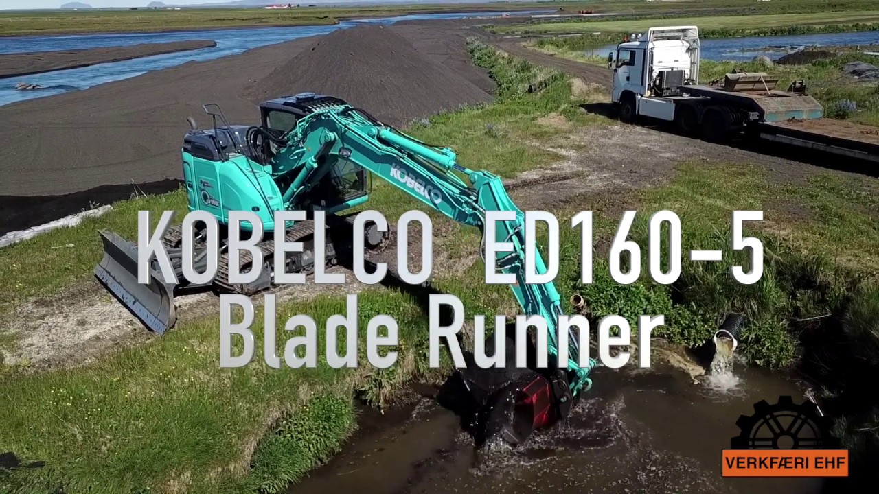 Kobelco ED160-5 Blade Runner frá Verkfæri ehf - YouTube